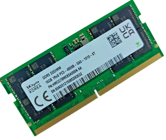 SK HYNIX 16GB DDR5 4800MHz SODIMM Laptop RAM 1Rx8 - HMCG78MEBSA092N $83 ...