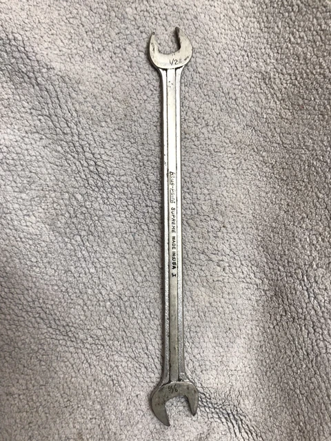 VINTAGE BLUE POINT Supreme open end offset thin Wrench LTA1618 1/2x9/16 ...