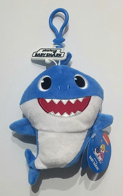 DADDY SHARK BLUE Plush Clip-on Keychain Coin Purse - Baby Shark by ...