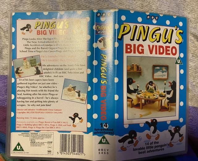 PINGU’S BIG VIDEO VHS Video BBC Children’s Retro 14 Adventures 73 Mins ...