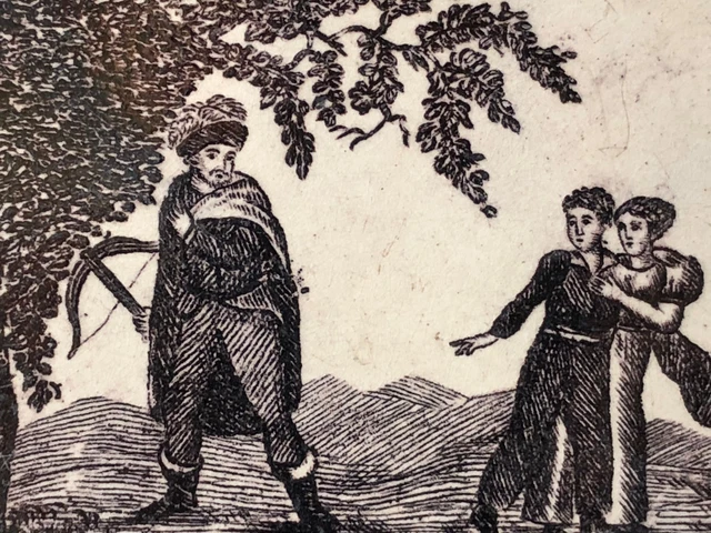 EARLY 19TH CENTURY plate Hermann Gessler character mythology Swiss £50. ...