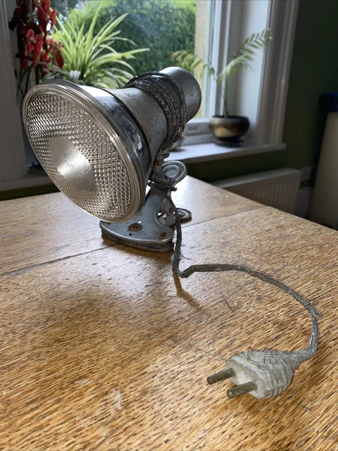 VINTAGE WORK LAMP French? European Workshop Clamp Lamp Industrial Mid ...