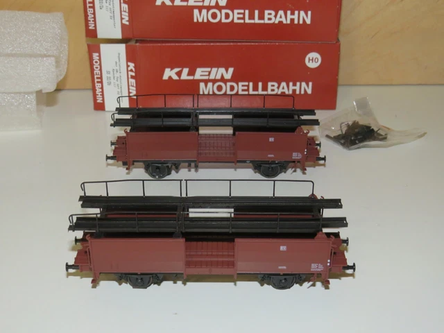 H0 KLEIN MODELLBAHN SS22/2A/2B Doppelstock-Autotransporter Il Raro DB ...