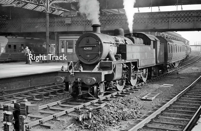 35MM RAILWAY NEGATIVE PRESTON STA. Undated Ex-LMS Fowler '4P' 2-6-4T No ...