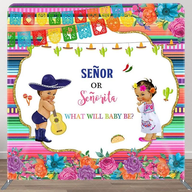 APERTUREE WHAT WILL Baby Be Fabric Backdrop Cover for Baby Shower $35. ...