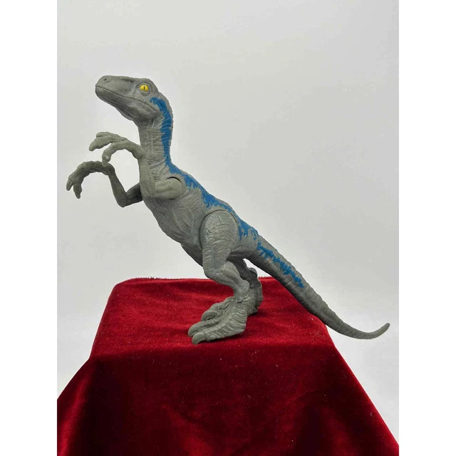 JURASSIC WORLD DINO Rivals Primal Pal Blue Velociraptor Dinosaur Figure ...