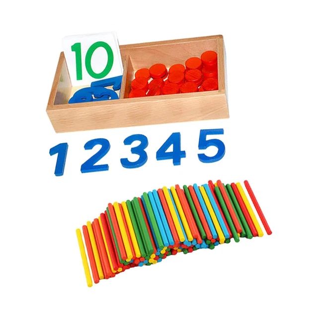 MONTESSORI MATH NUMBERS Cards & Counters Set for Preschool Kids ...