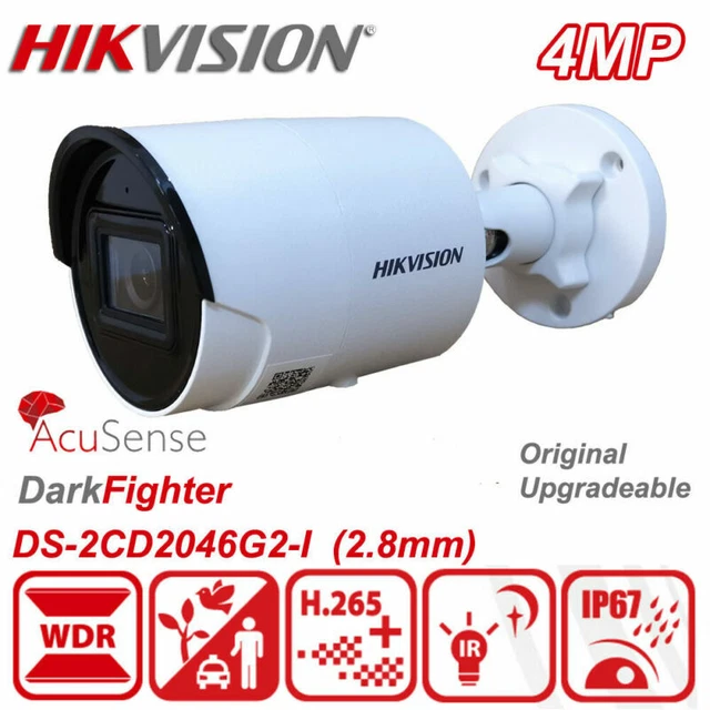 HIKVISION DS-2CD2046G2-I 4MP AcuSense Darkfighter Bullet Network IP ...