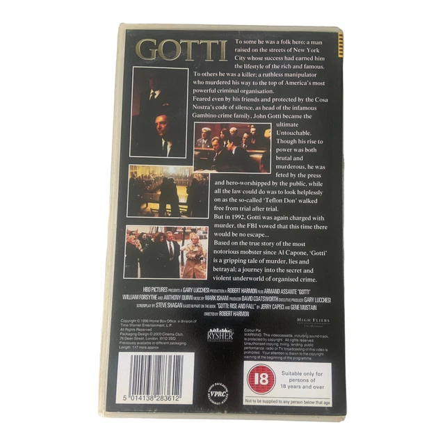 GOTTI ARMAND ASSANTE mobster VHS video tape. Rysher 1996. 18. £24.99 ...