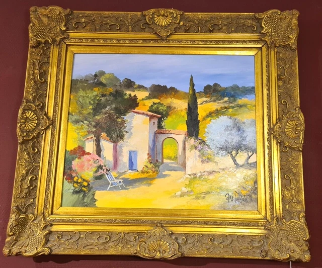TABLEAU HUILE PAYSAGE de Provence aux oliviers signé Ray Poirier (1938) EUR 1,00 - PicClick FR