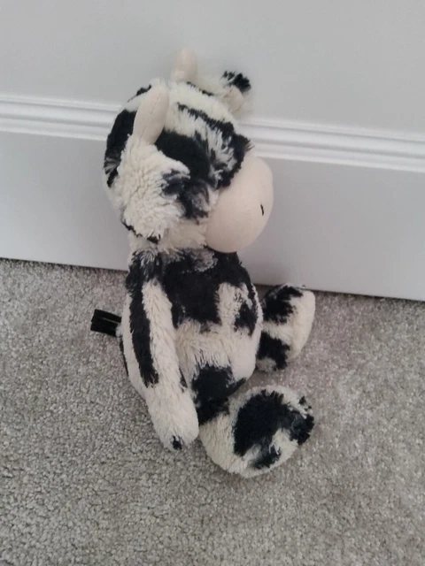 JELLYCAT PLUSH SOFT Toy Bashful Cow Black & White 12" VGC £22.95 ...