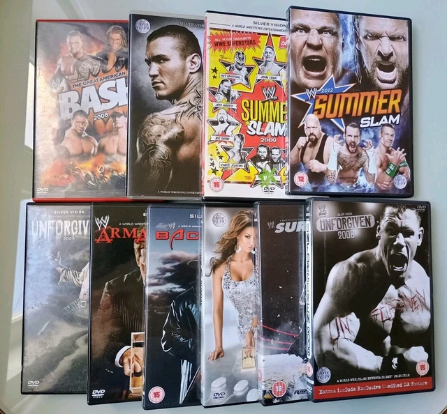 WWE DVD BUNDLE – Backlash, SummerSlam, Unforgiven & More (2006–2012) £ ...