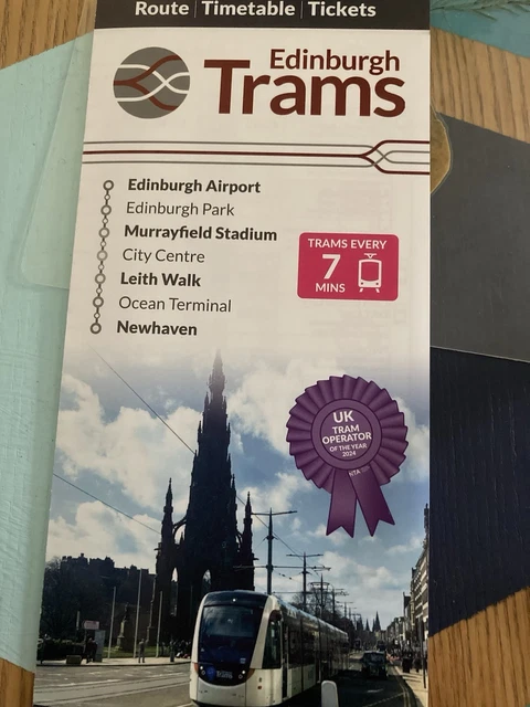 EDINBURGH TRAMS TIMETABLE and route map leaflet, May 25 £1.68 - PicClick UK