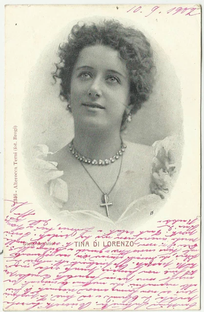 BELLA CARTOLINA Antica Con Attrice O Modella Tina Di Lorenzo Spedita ...