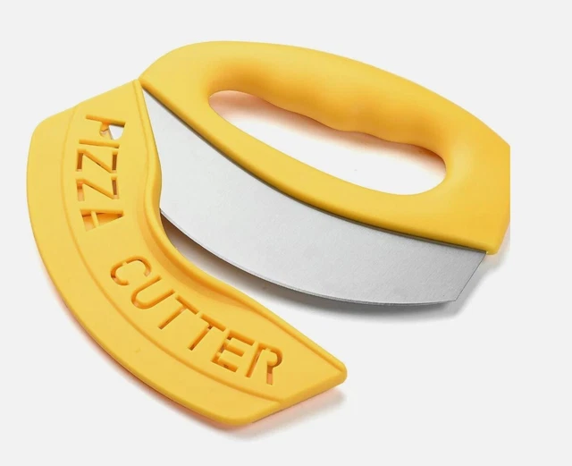 DSL PIZZA CUTTER Portable Stainless Steel Cover Dough Scraper Kitchen ...