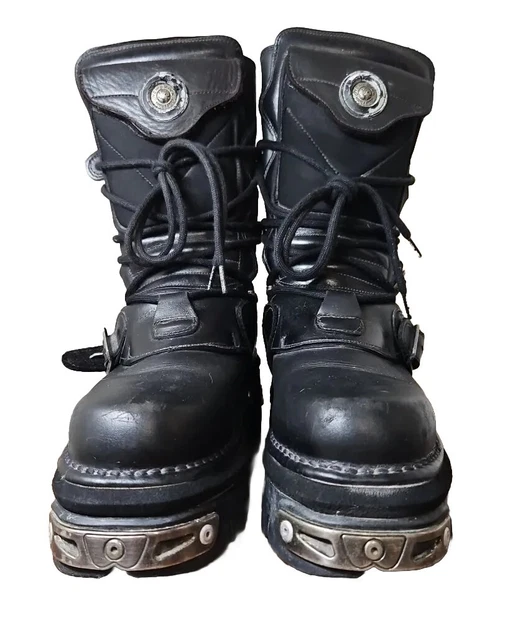 NEW ROCK REACTOR Boots Unisex Black Platform Boots 43 C GothPunk Size ...