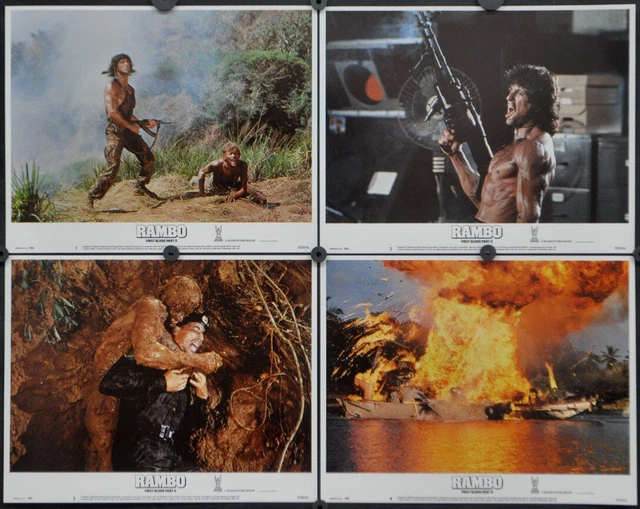RAMBO FIRST BLOOD Part Ii 1985 Orig 11X14 Mint Lobby Card Set Sylvestor Stallone £83.95 ...