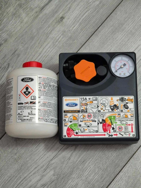 NEW GENUINE FORD Focus Air Compressor Tyre Repair Sealant Mobility Kit ...
