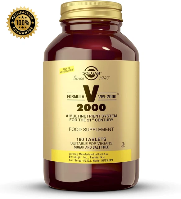 FORMULA VM-2000 TABLETS - 180 Tablets - Multivitamin and Mineral ...