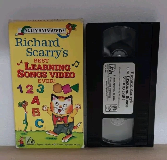 VHS RICHARD SCARRYS Best Learning Songs Ever (VHS, 1993) Random House ...