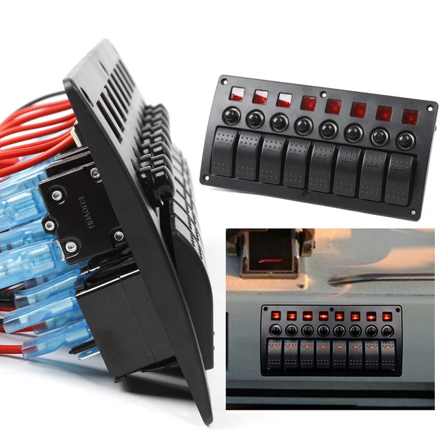 3IN1 SWITCHBOARD FUSE Switch Switching Panel For Marine Car Boat DC 12V ...