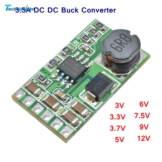 3.5A DC DC Step-Down Buck Converter Module 3V/3.3V/3.7V/5V/6V/7.5V/9V ...