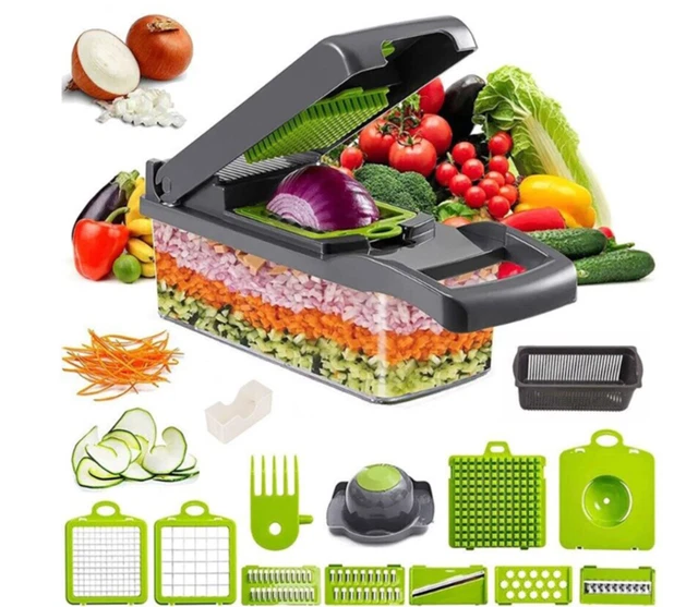 6 IN 1 Vegetable Chopper, Salad Fruit Vegetable Food Chopper Slicer ...