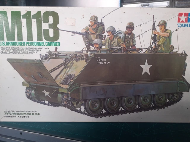 TAMIYA 3540 1/35 M113 US APC Model Kit Rare Complete Vintage Release £ ...