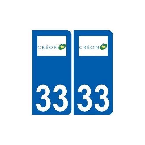 33 CRÉON LOGO ville autocollant plaque stickers droits EUR 3,99 ...