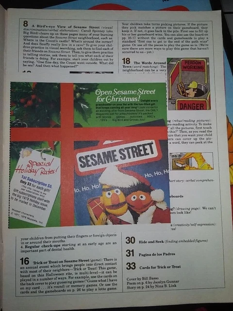 VINTAGE CTW SESAME STREET MAGAZINE 1978 £2.35 - PicClick UK