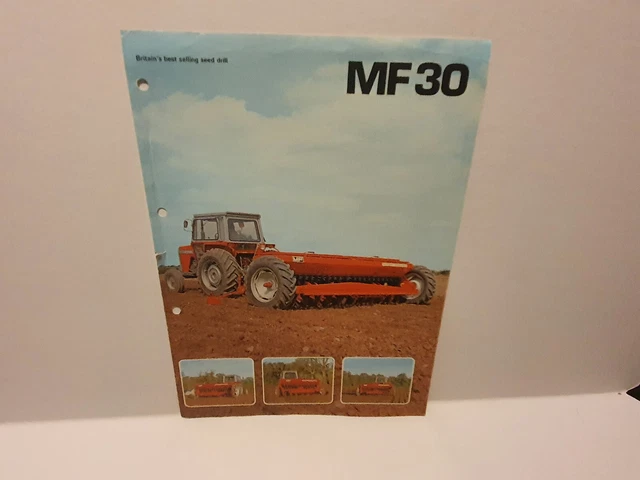 MASSEY FERGUSON 30 grain drill tractor brochure leaflet UK market from 1979 £5.00 - PicClick UK