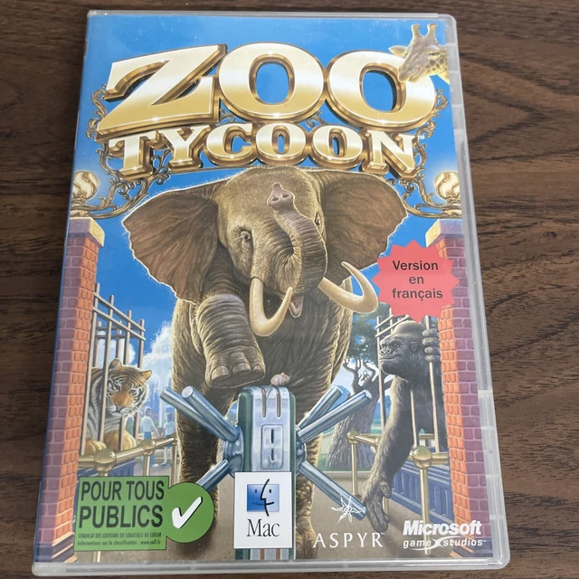 ZOO TYCOON FRANCAIS mac cd jeu rare pour collectioneur bon etat $79.99 ...