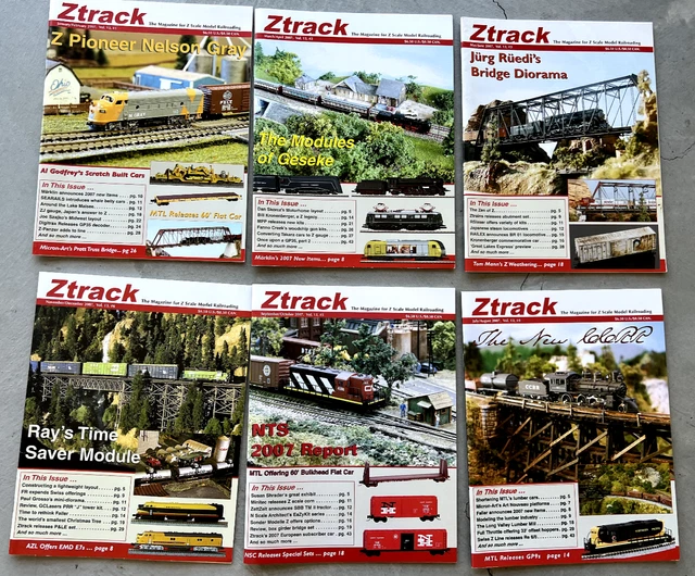 ZTRACK MAGAZINE Z-SCALE Complete 6 numbers of year 2007 Volume 13-1,2,3 ...