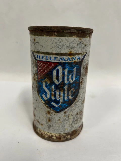 VINTAGE COLLECTABLE EMPTY Antique Old Style Flat Top Beer Tin Metal Can ...