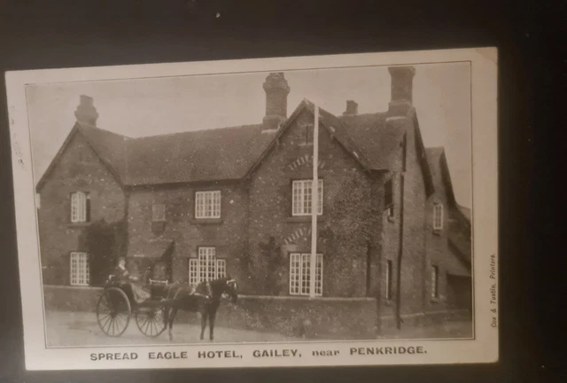 GAILEY,NEAR PENKRIDGE. Spread Eagle Hotel. Postcard £18.00 - PicClick UK