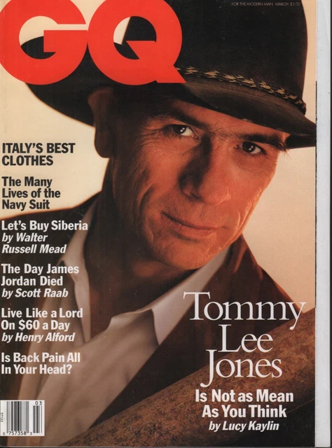 GQ MARCH 1994 Tommy Lee Jones Lucy Kaylin 083018DBE £19.10 - PicClick UK