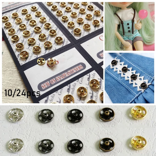 SNAP CRAFT CLOTHING Sewing Buckle Mini Buttons Metal Buckles DIY Doll ...