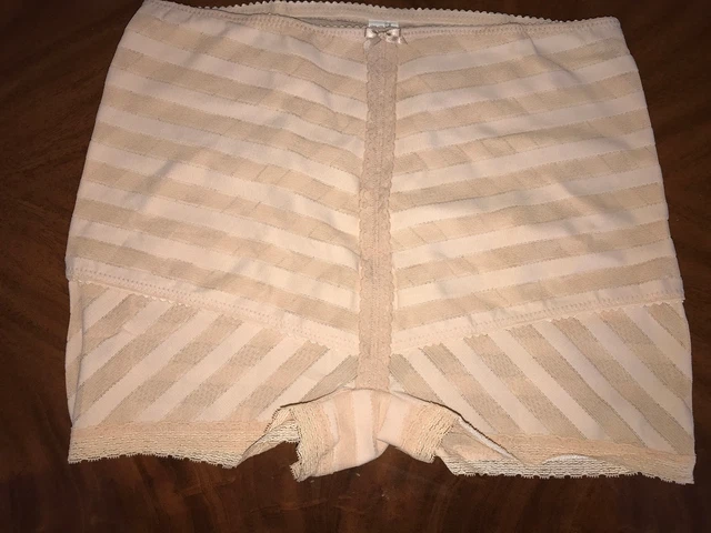 VINTAGE MIEDER MIEDERSLIP Miederhose Gr.95 beige matt glänzend neu EUR ...
