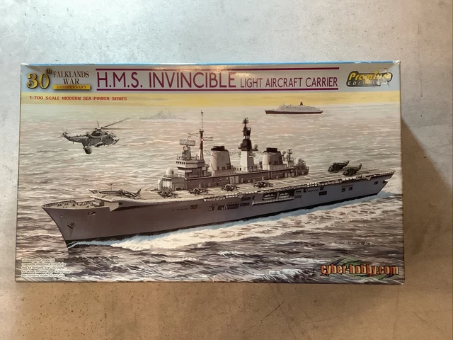 HMS INVINCIBLE AIRCRAFT Carrier Falklands War Ship Model Kit Scale 1: ...