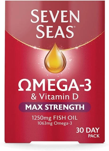 SEVEN SEAS OMEGA-3 Max Strength Food Supplement (30 Capsules) £12.99 ...