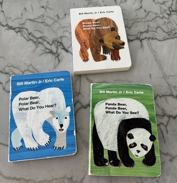 ERIC CARLE BOARD Books Brown Bear Polar Bear Panda Bear What Do you See ...