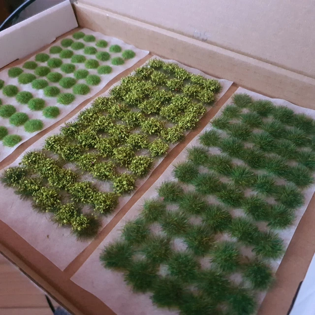 FLOWER STATIC GRASS Tufts Wargames Warhammer Diorama N OO Gauge Scenery ...