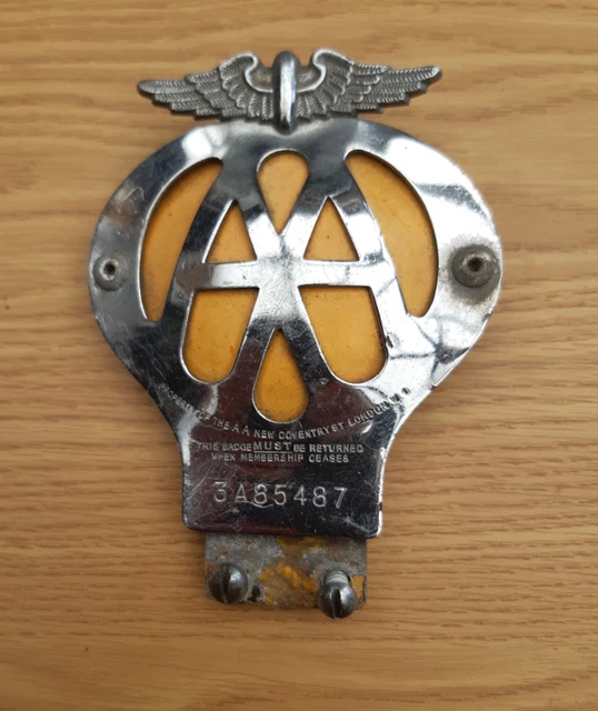AA CAR BADGE vintage style with mounting bracket £20.00 - PicClick UK
