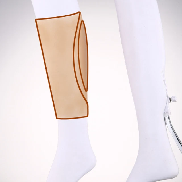 SKIN COLOUR CALF Sleeve O Leg Pads Calf Pads Corrector Leg Enhegs Cover ...