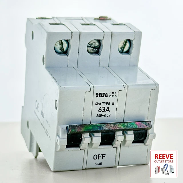 SCHEDA DI DISTRIBUZIONE Delta 633B MCB 63A 3P tipo B 6kA 633 MB fattura ...