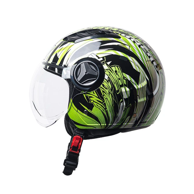 DOT MOTORCYCLE HALF Helmets Open Face Jet Helmet w/Flip Up Visor ...