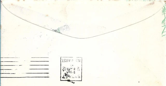 1965 QANTAS FLIGHT Cover VIENNA - Sydney Australia Front & Back Shown ...