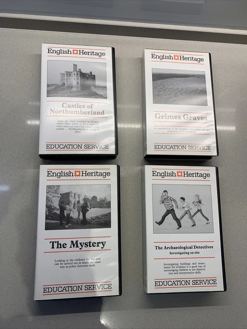 ENGLISH HERITAGE EDUCATION Service VHS Video Cassettes x4 Grimes Graves ...