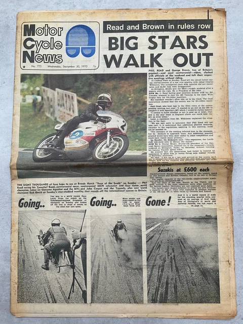 MOTOR CYCLE NEWS - 30 September 1970 - Spanish GP, Cadwell - Vintage ...