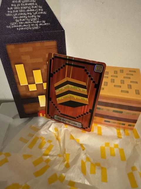 MCDONALDS HAPPY MEAL Toy Minecraft Movie LIMITED EDITION - Big Mac ...